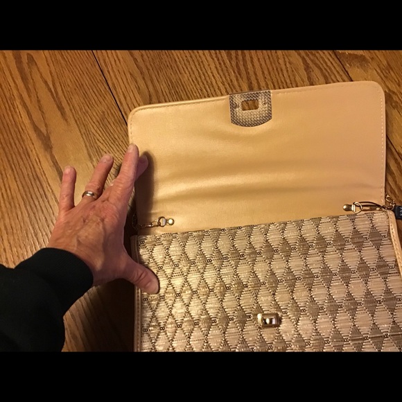 Bags | New Mms Design Studio Beige Straw Texture Clutch | Poshmark